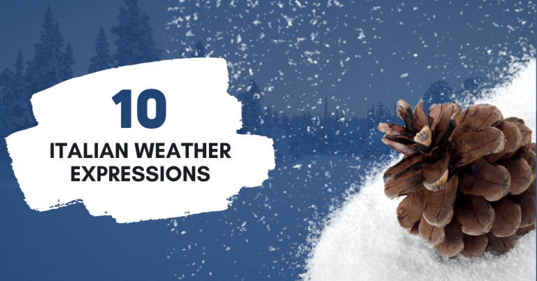 Italian Weather Expressions - The Language Gnome